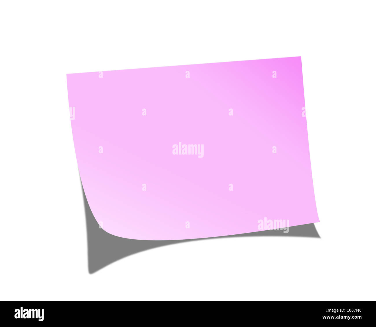 pink post it note on a light background Stock Photo - Alamy