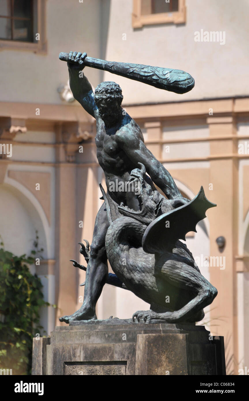 Hercules statue, Waldstein Garden, Wallenstein Palace, Prague, Old Town ...