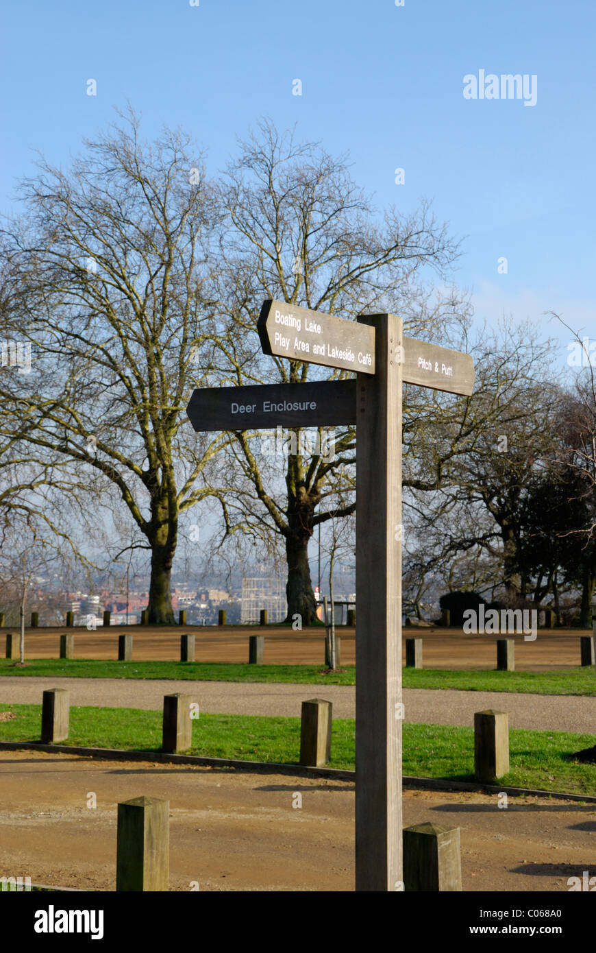 Signposts in Alexandra Park, London, England Stock Photo - Alamy