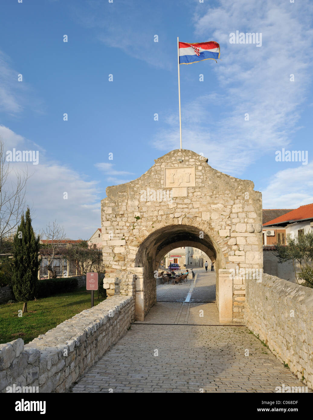 Gate to the historic town, Nin, Croatia, Europe Stock Photo - Alamy