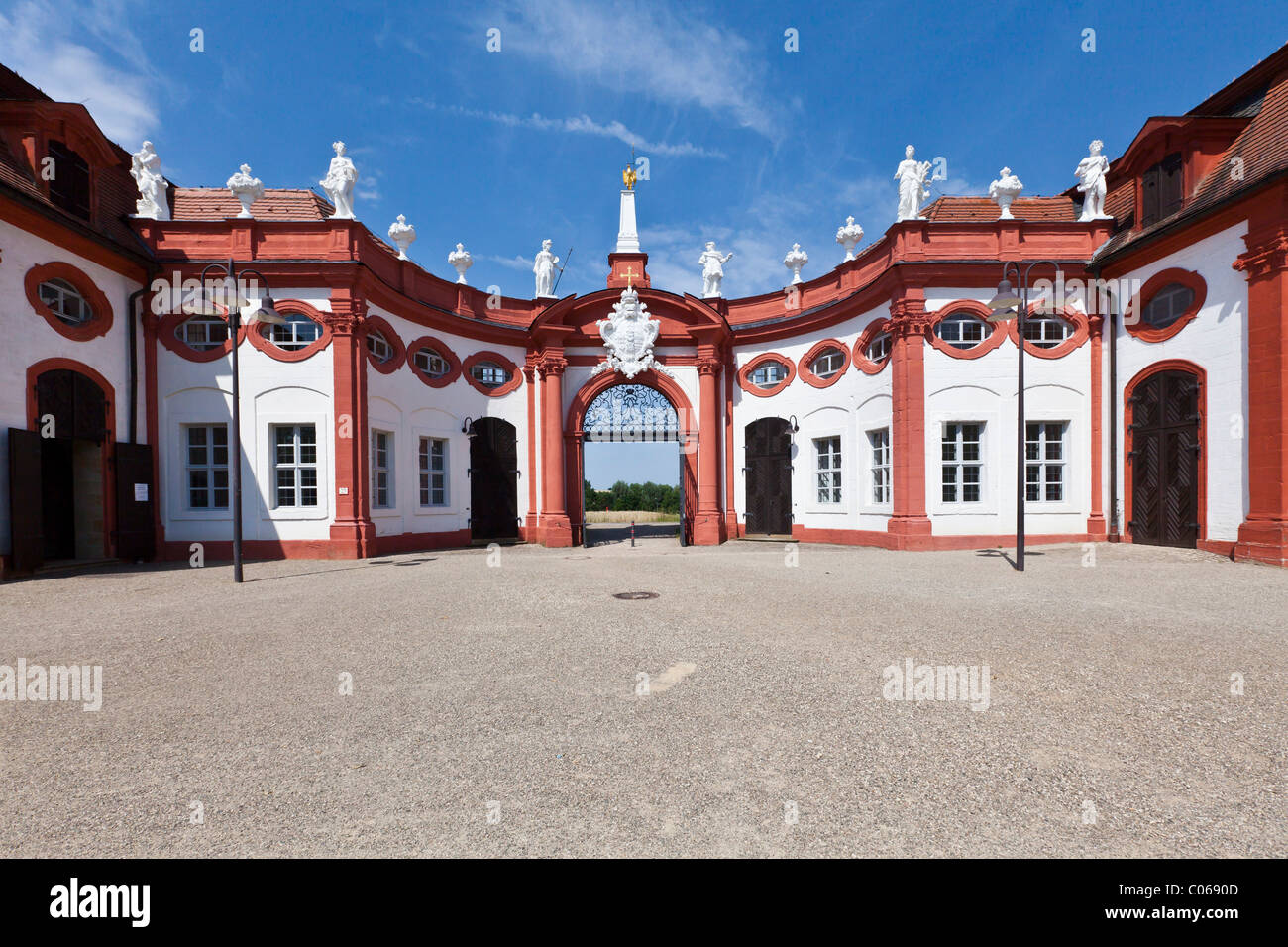 Entrance and orangery of Seehof Palace and Park, Memmelsdorf, Upper ...