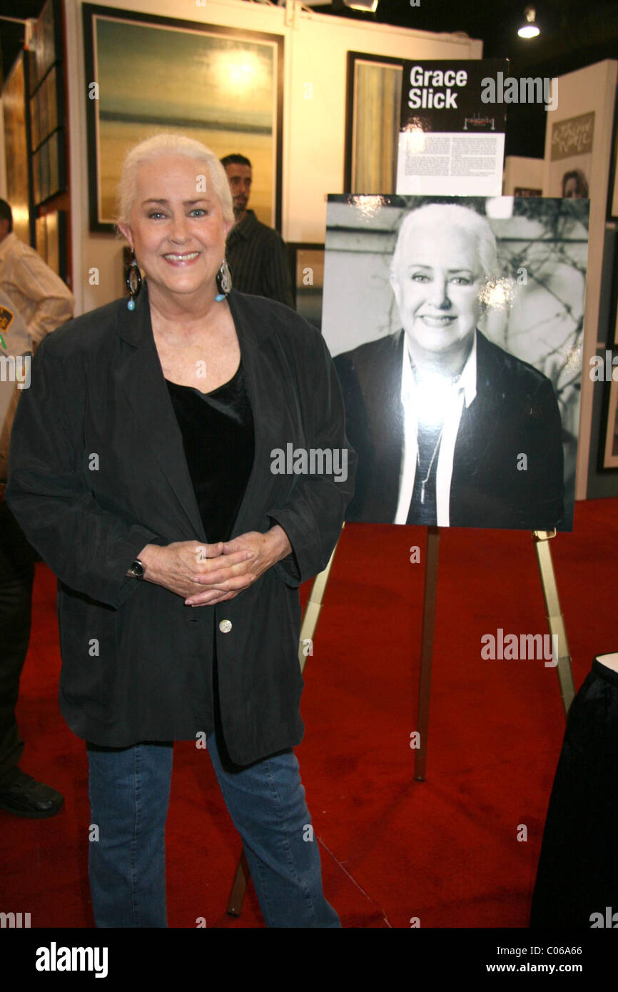 Grace Slick American singer and songwriter, exhibits her paintings and ...