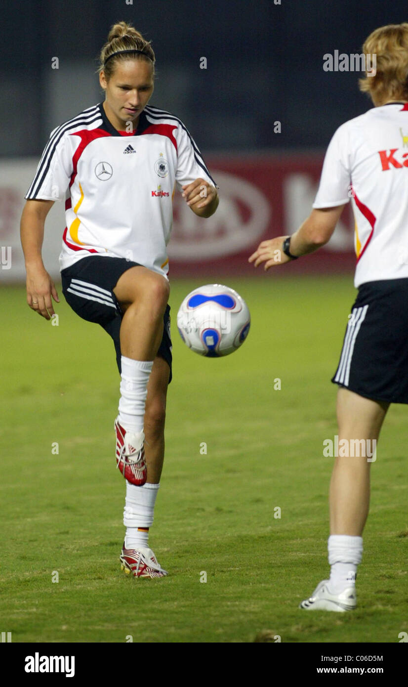 The German team have a practice session before the opening game of the ...