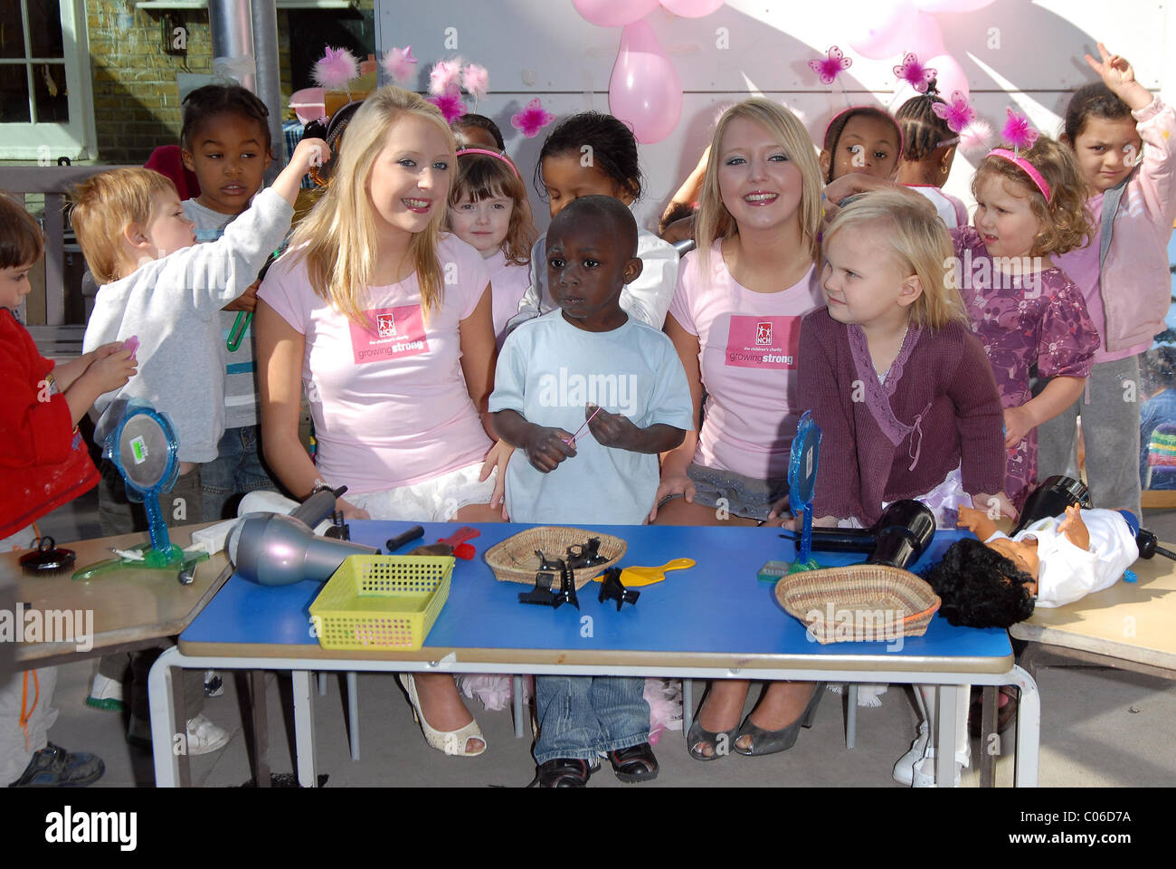 Samantha Marchant and Amanda Marchant Big Brother's Barbie Girls pose ...