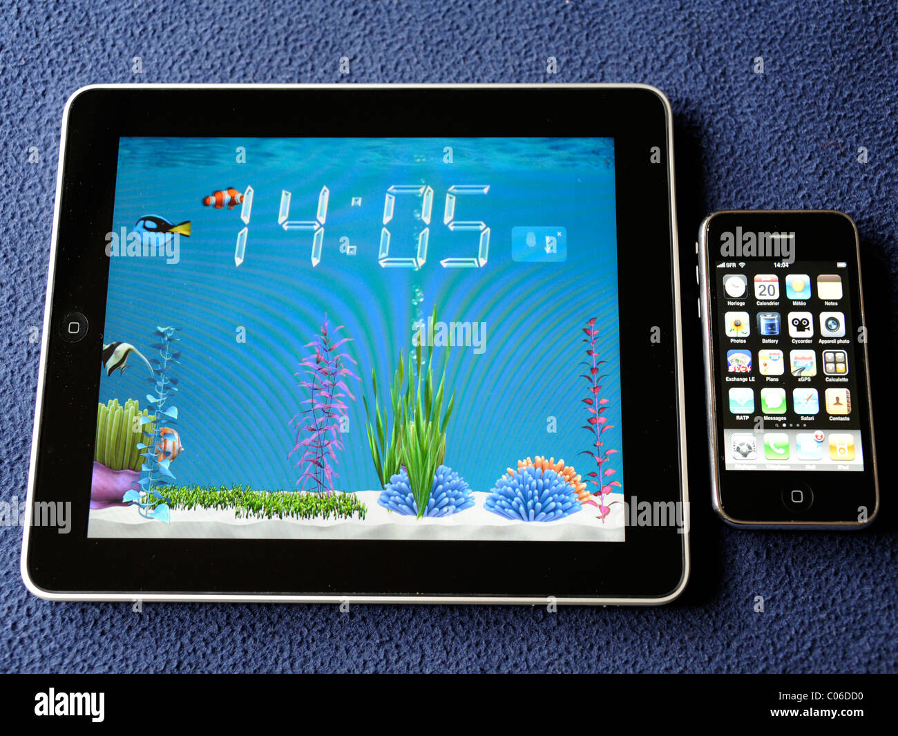 Apple iPad and iPhone, tablet computer Stock Photo - Alamy