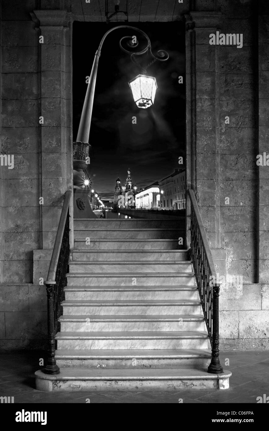 Spooky Dark Stone Staircase High Resolution Stock Photography and ...