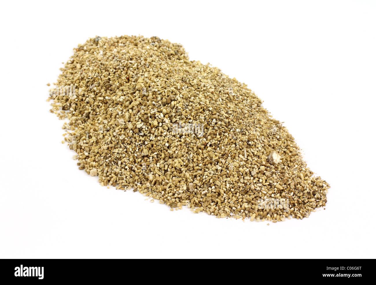 Vermiculite on white background Stock Photo - Alamy