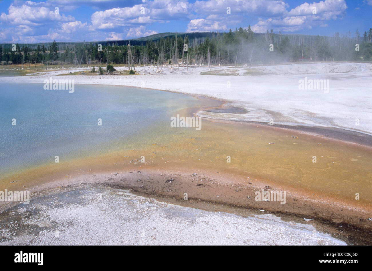 Sunset Lake, Yellowstone National Park, Wyoming, USA Stock Photo - Alamy
