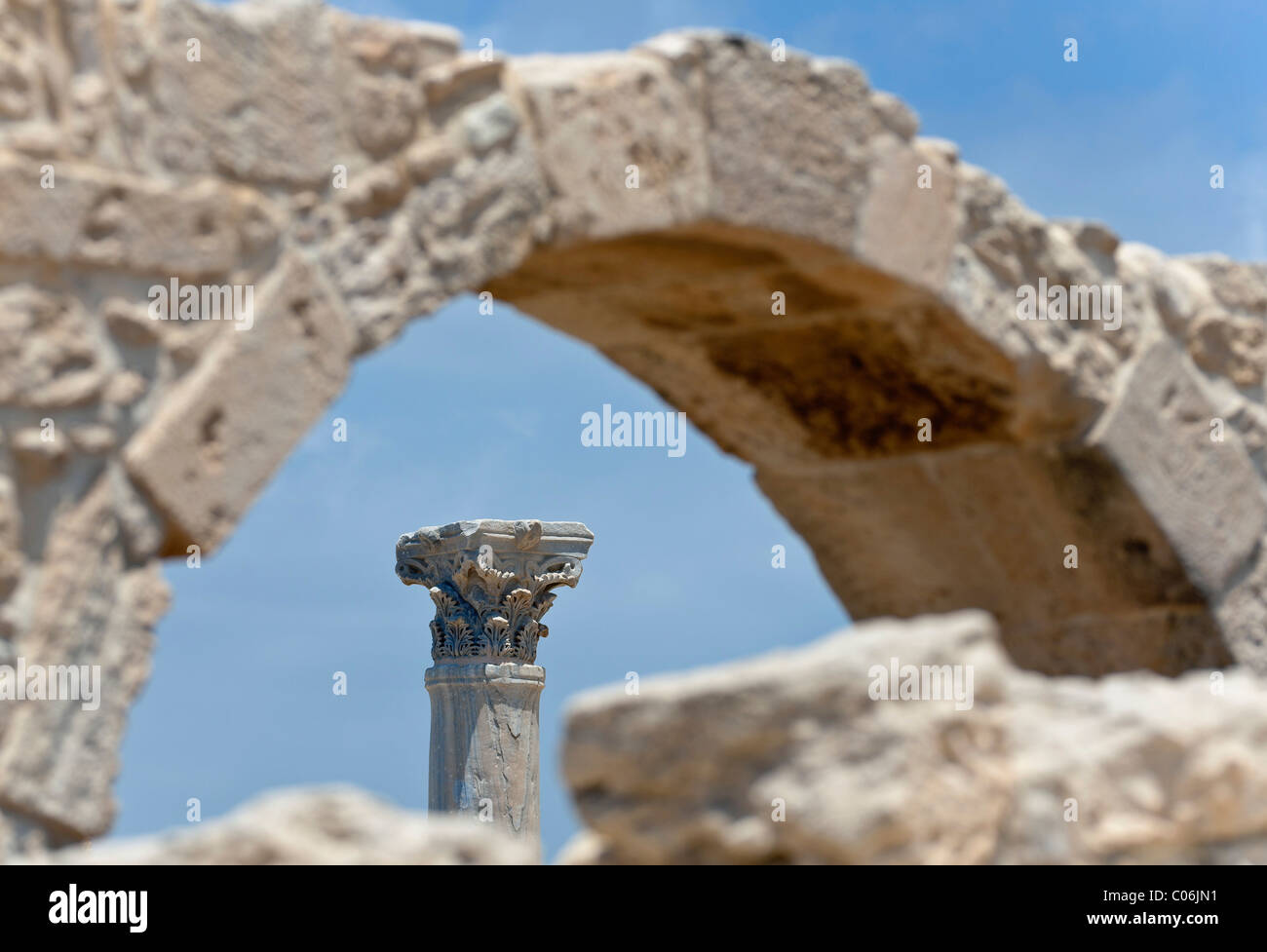 Archaeological excavation site of the ancient city of Kourion, South ...