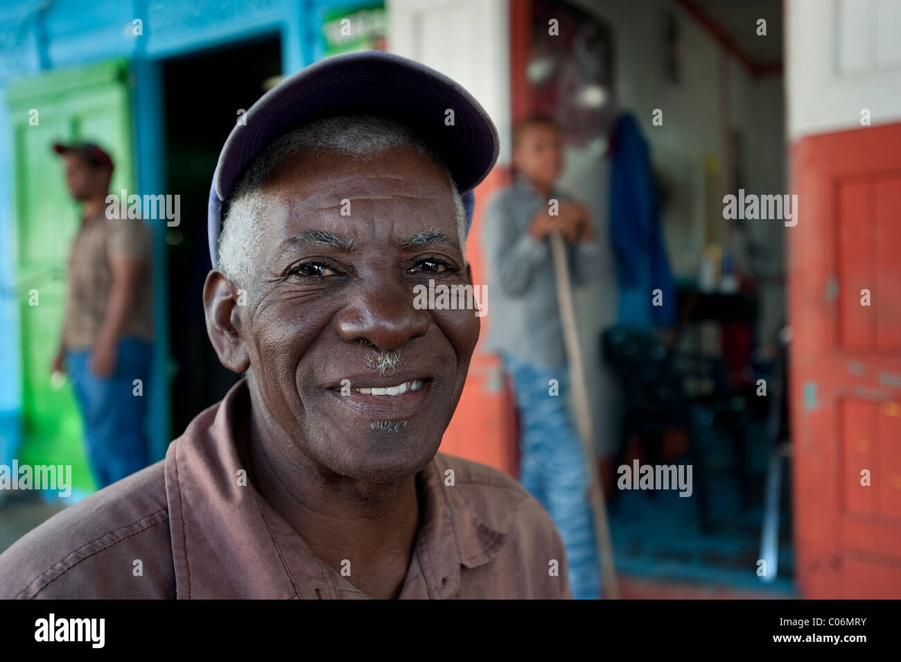 Local trader, Otrabanda, Dominican Republic Stock Photo - Alamy