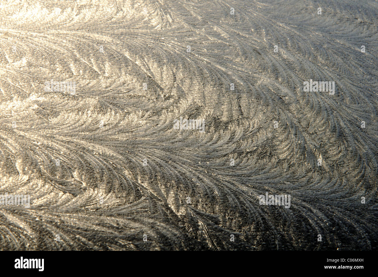 Frost patterns on glass Stock Photo - Alamy