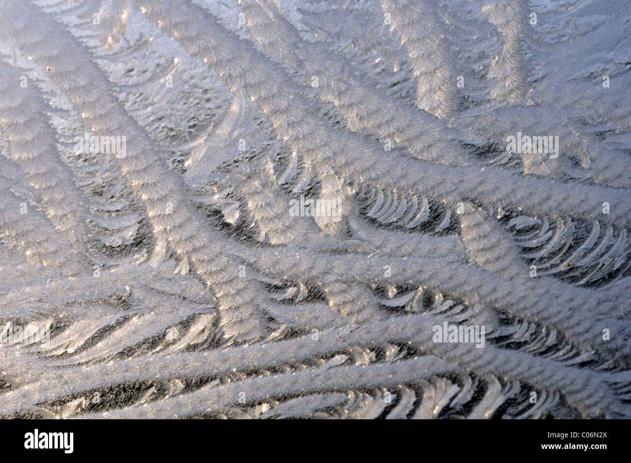 Frost patterns on glass Stock Photo - Alamy