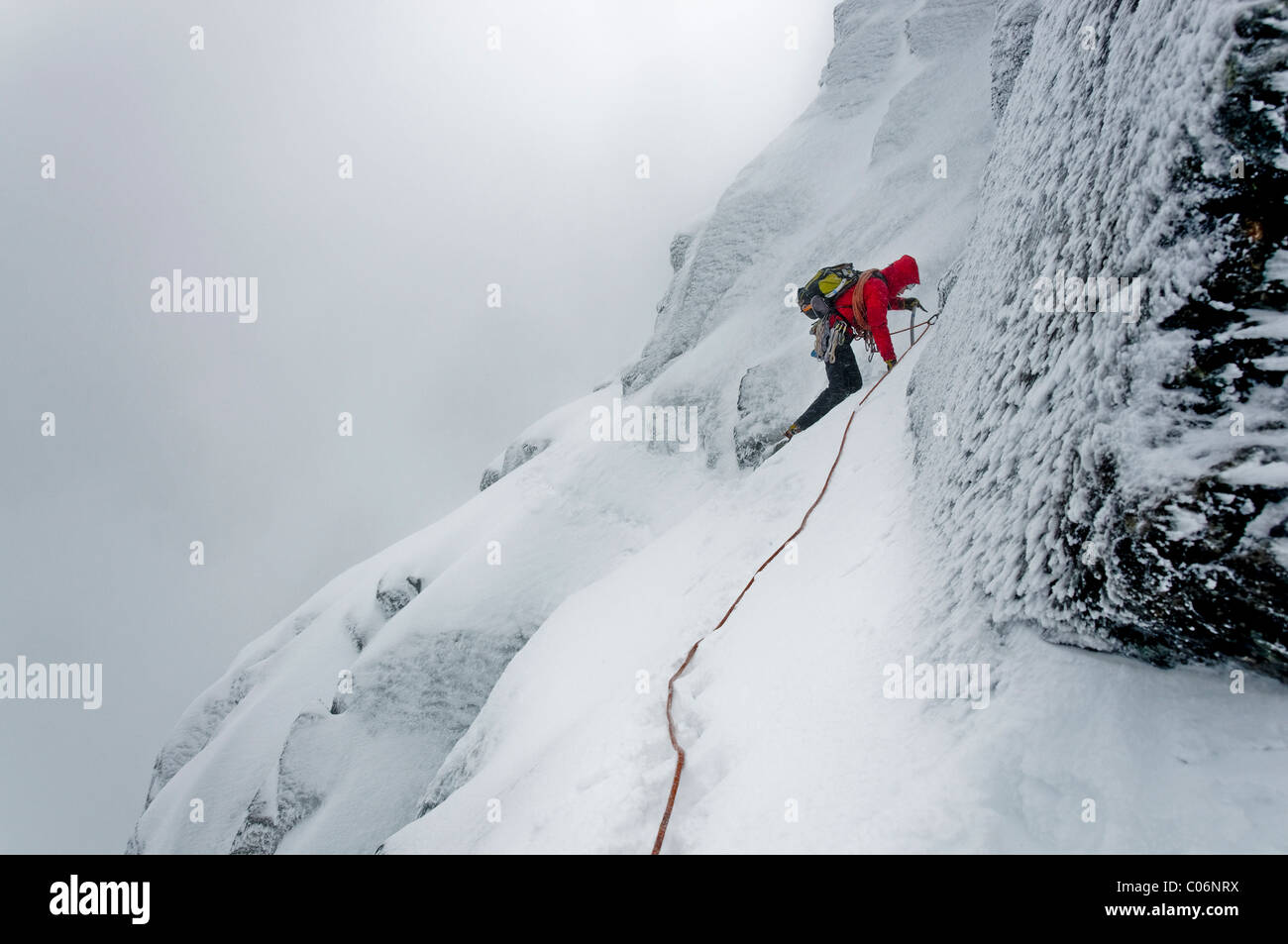A climber on Tower Ridge, Ben Nevis, Scotland Stock Photo - Alamy