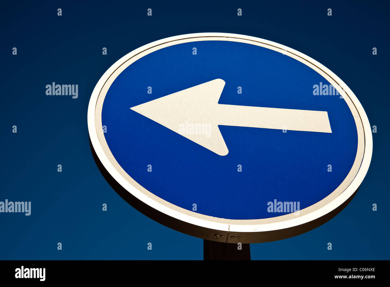 This way - blue road sign Stock Photo - Alamy