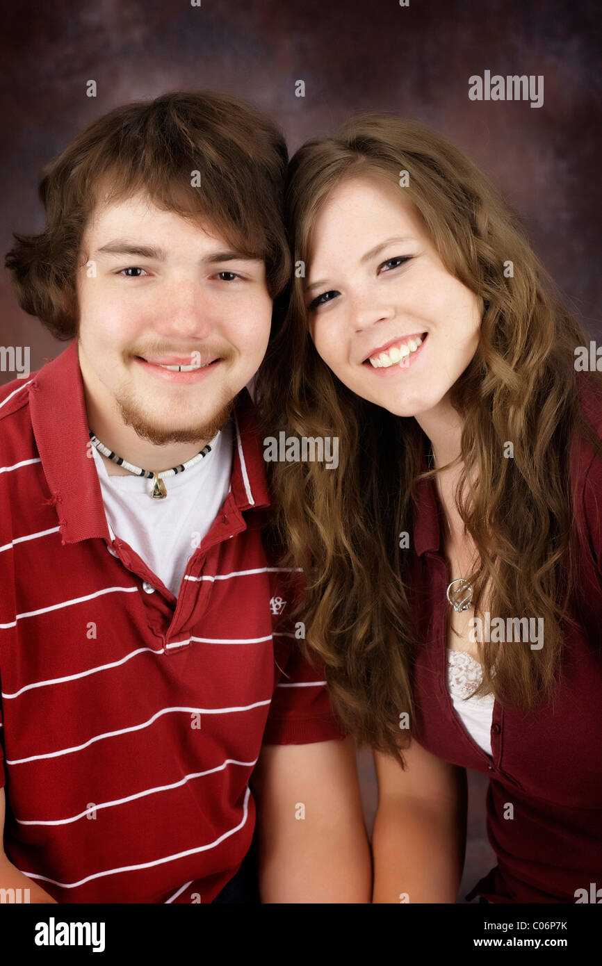 A teenage boy with his girlfriend Stock Photo - Alamy