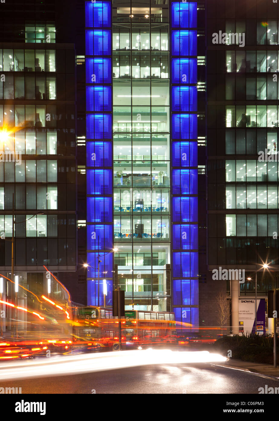 Rush hour in the Business District of Birmingham, England, UK. The ...