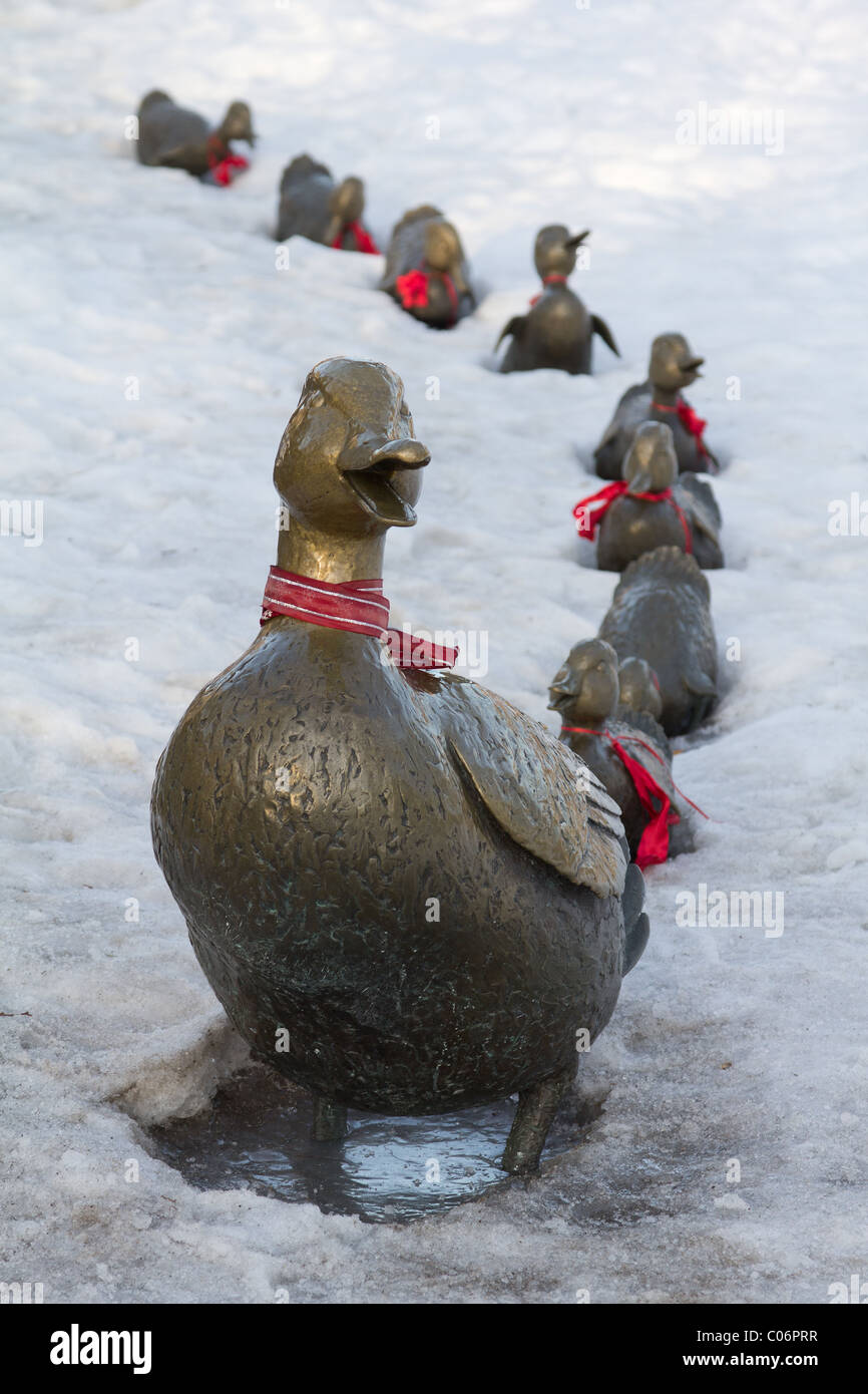 Famous monument in the Boston Public Garden in Massachusetts - USA ...