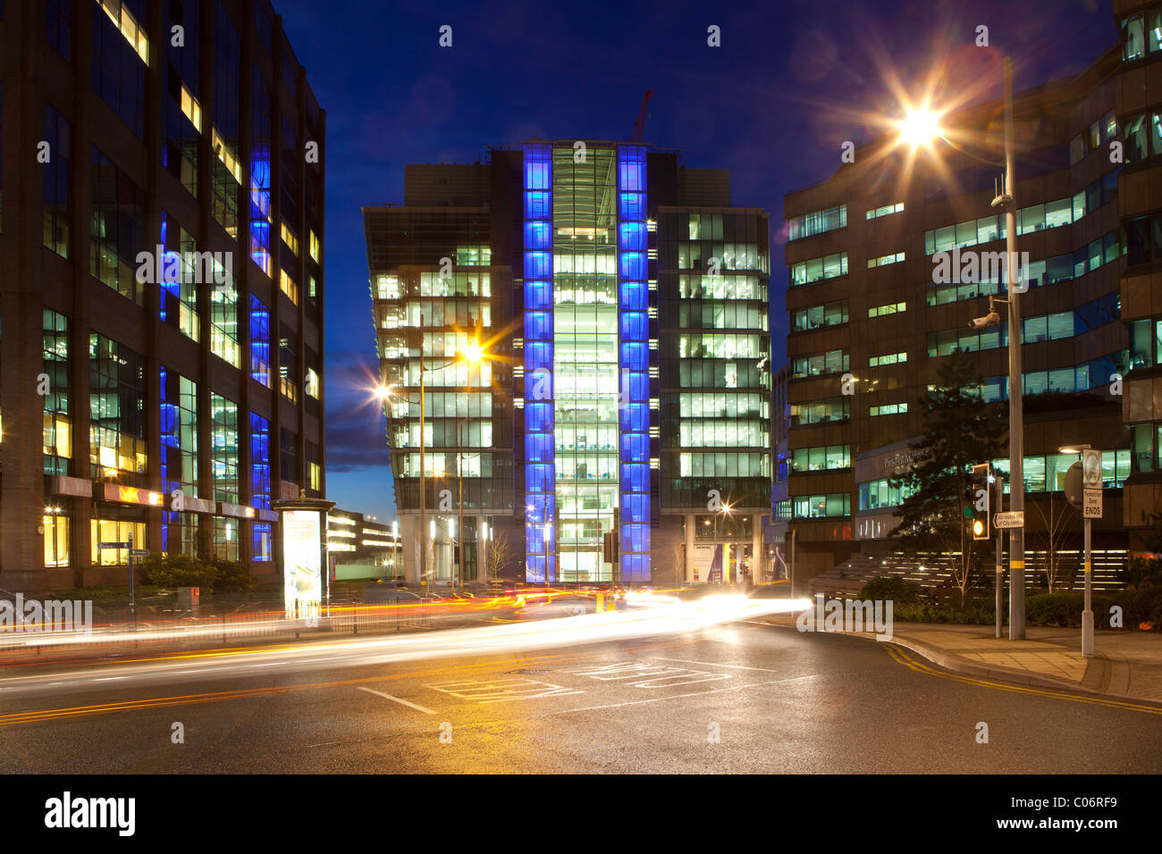 Rush hour in the Business District of Birmingham, England, UK. The ...