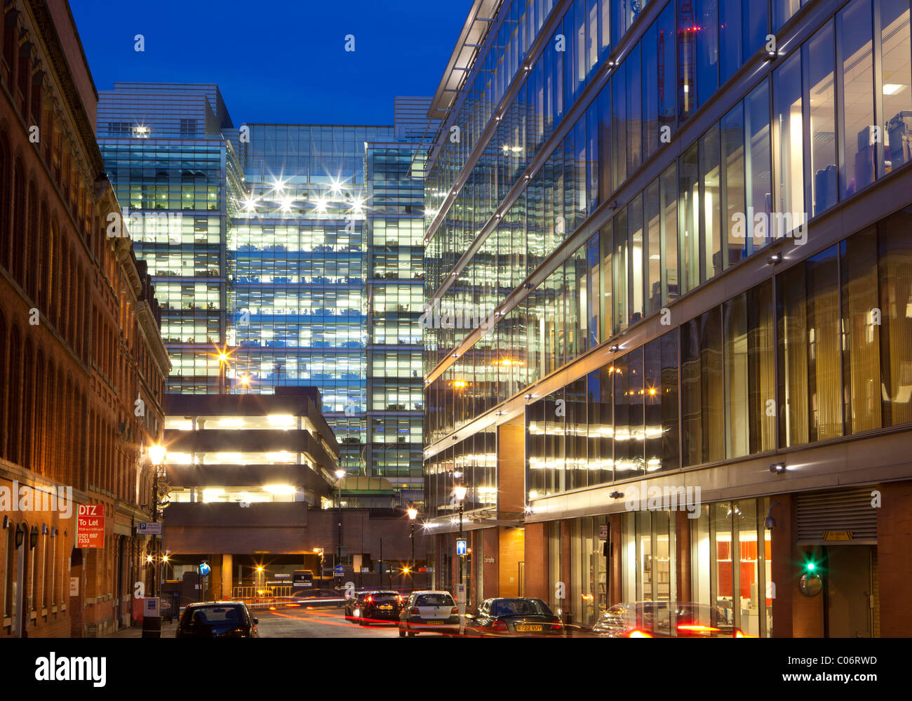 Rush hour in the Colmore Business District of Birmingham, West Midlands ...