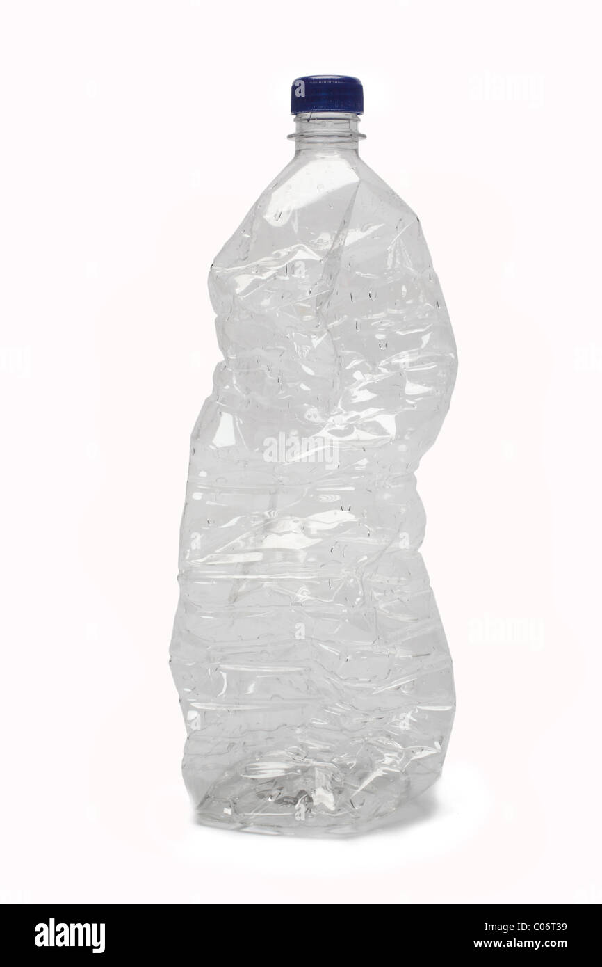 mineral water bottle squashed Stock Photo - Alamy