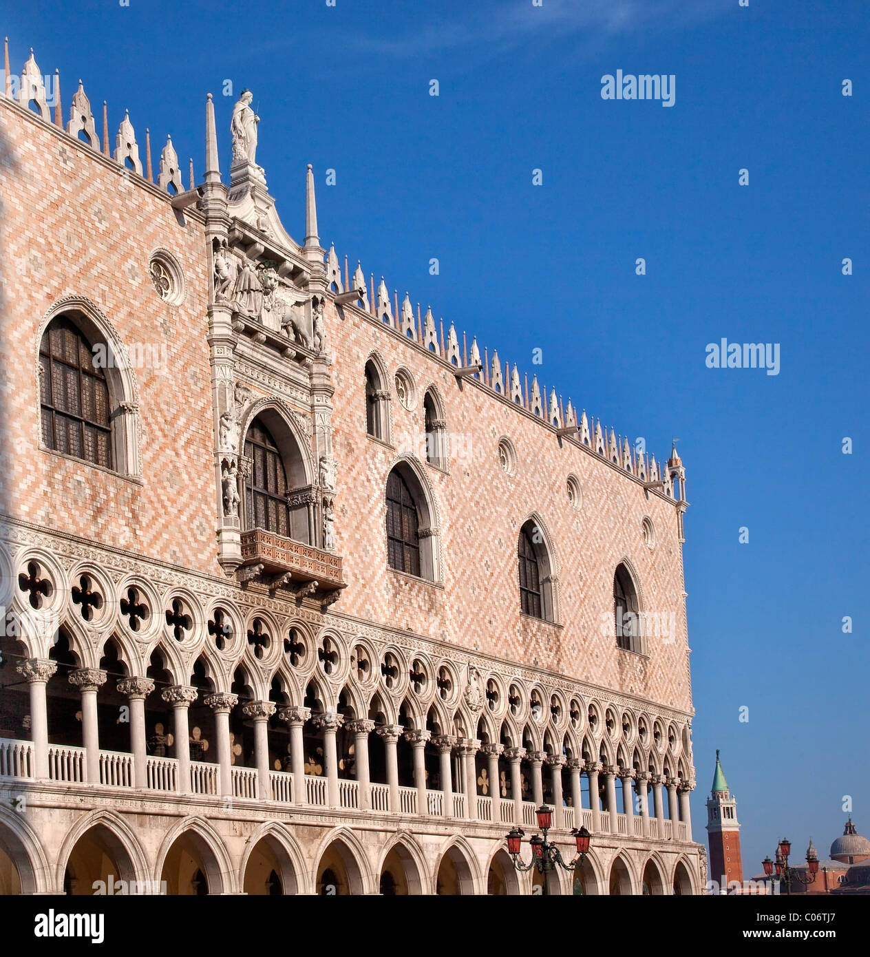 Venice Doges Palace Palazzo Ducale Details Of Gothic Architecture Stock ...