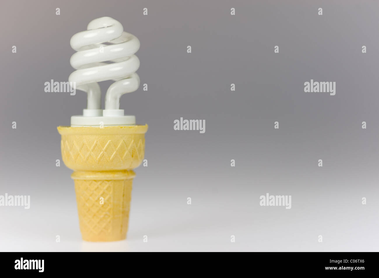 Compact fluorescent lamp swirlie Stock Photo - Alamy
