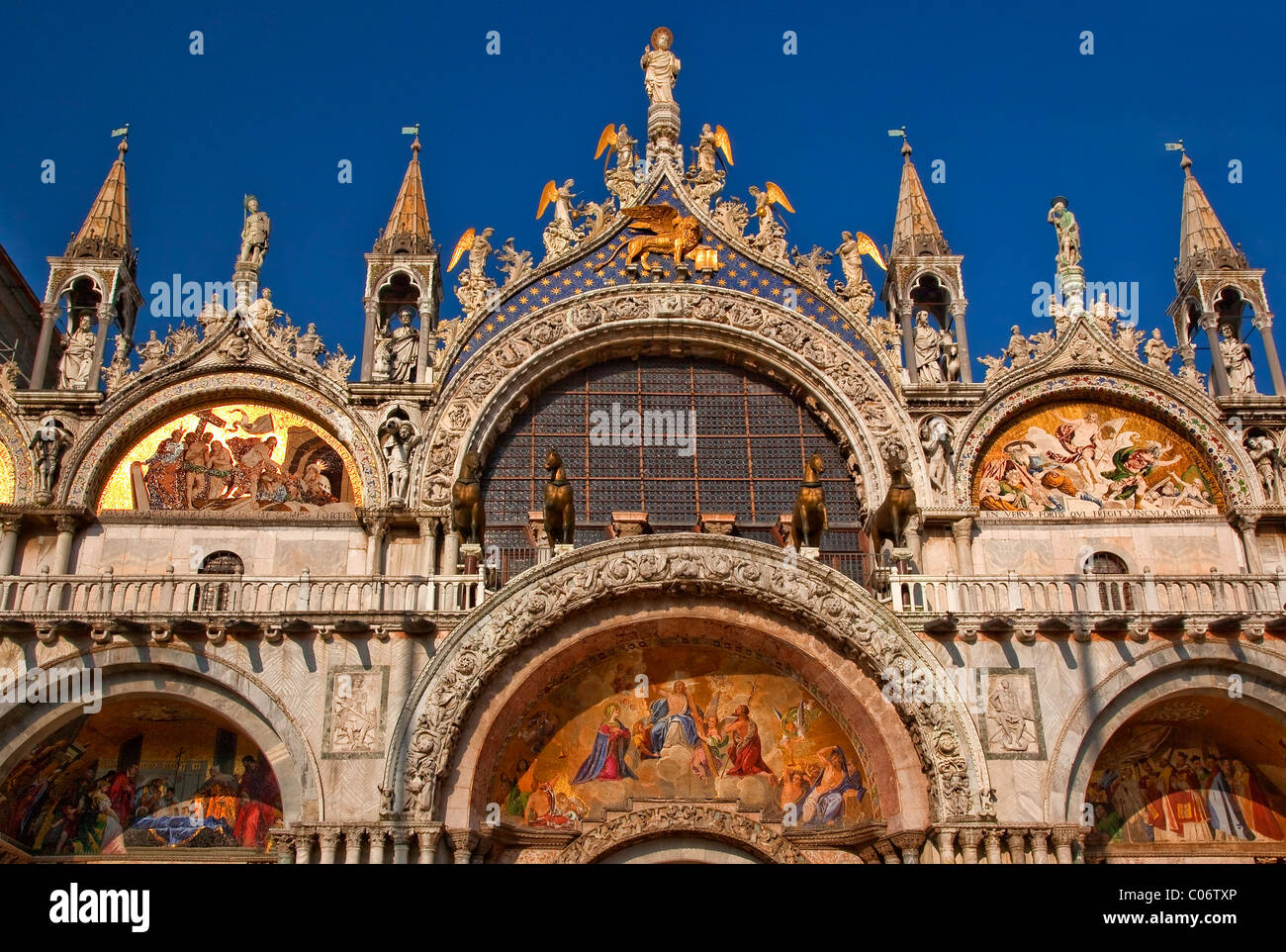 Saint Mark's Basilica, Cathedral, Church Statues Mosaics Details Venice ...