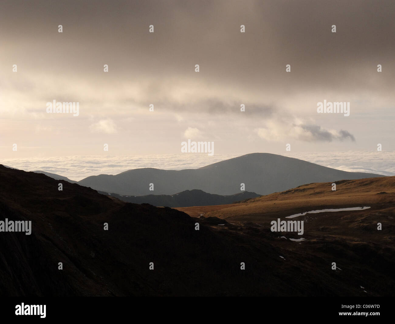 Moel Eilio seen from Y Gribin, Snowdonia Stock Photo - Alamy