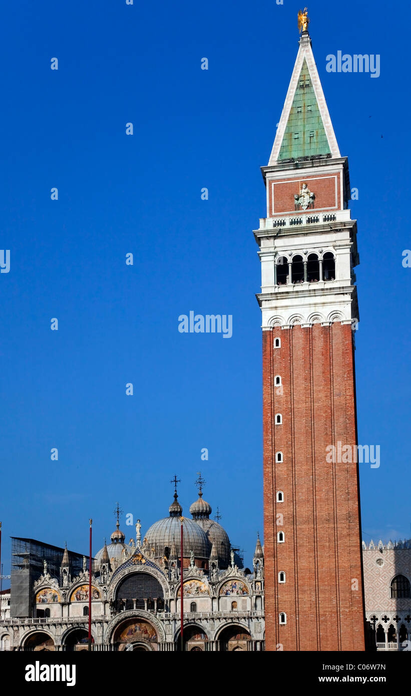 Saint Mark's Basilica, Cathedral, Church Campanile Bell Tower Venice ...