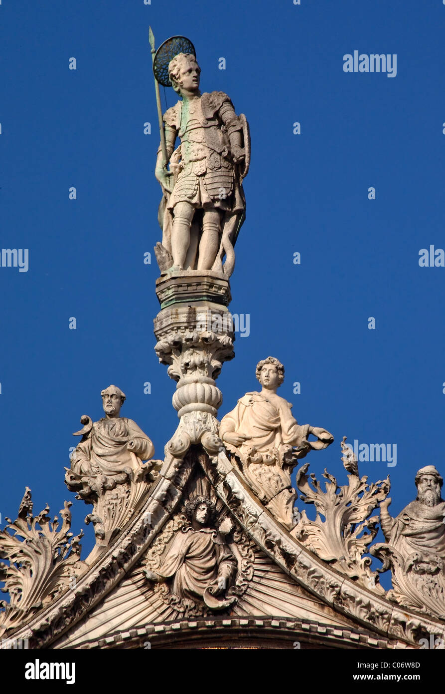 Saint Marks Basilica, Cathedral, Church Statues Venice Italy Stock ...