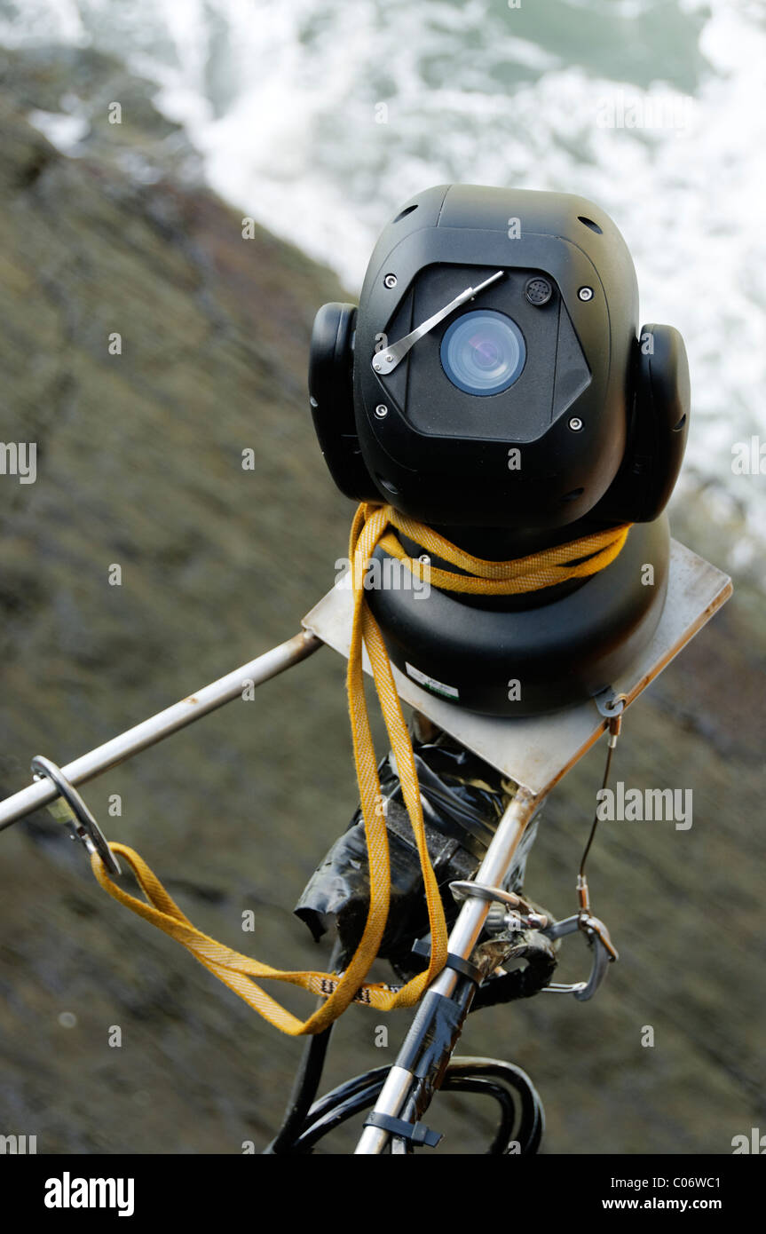 Rope access and remote camera installation work Stock Photo - Alamy