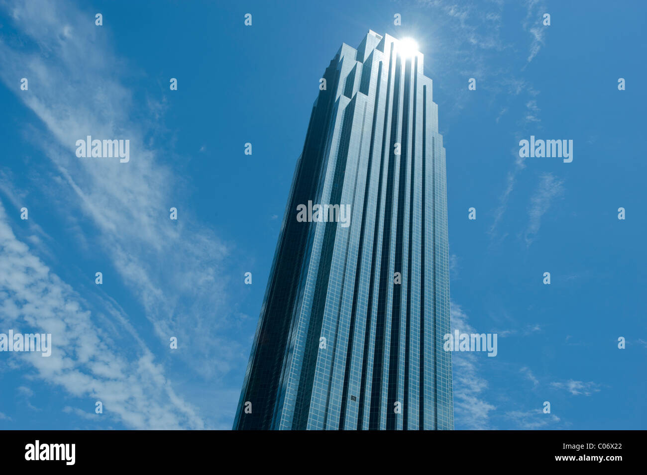 The Williams Tower (formerly the Transco Tower) with direct sunlight ...