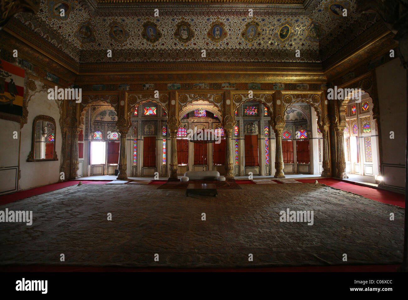 Inside the ornate Phool Mahal at Mehrangarh Fort, Jodphur, Rajasthan ...