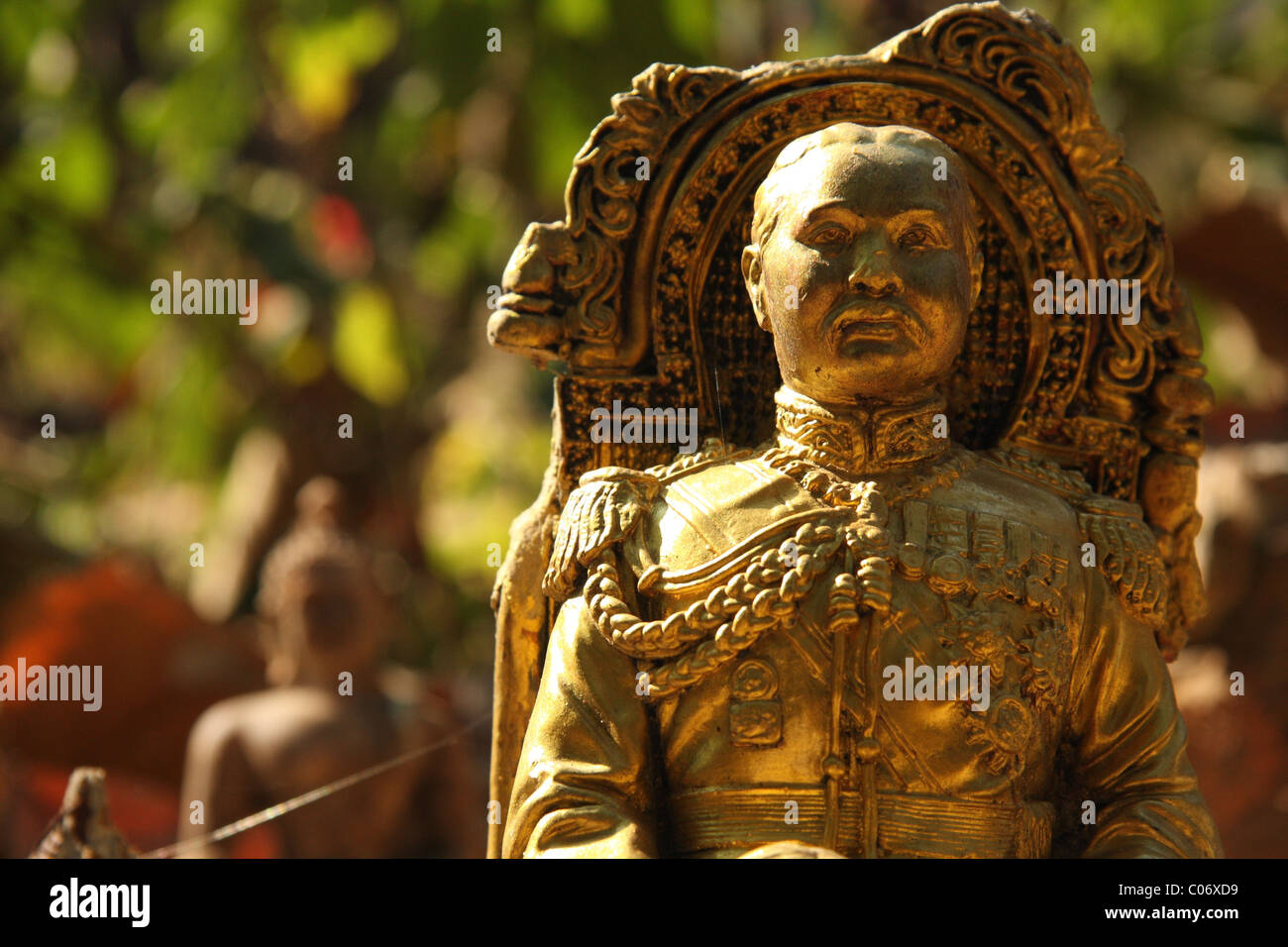 Gold statue of Rama V, ancient king of Thailand Stock Photo - Alamy