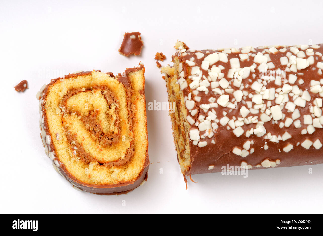 Swiss Chocolate Roll Stock Photo - Alamy