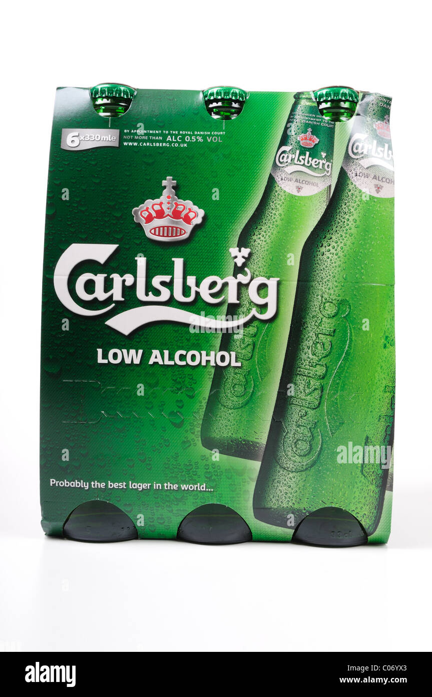 Carlsberg Low Alcohol Beer 6 pack Stock Photo - Alamy