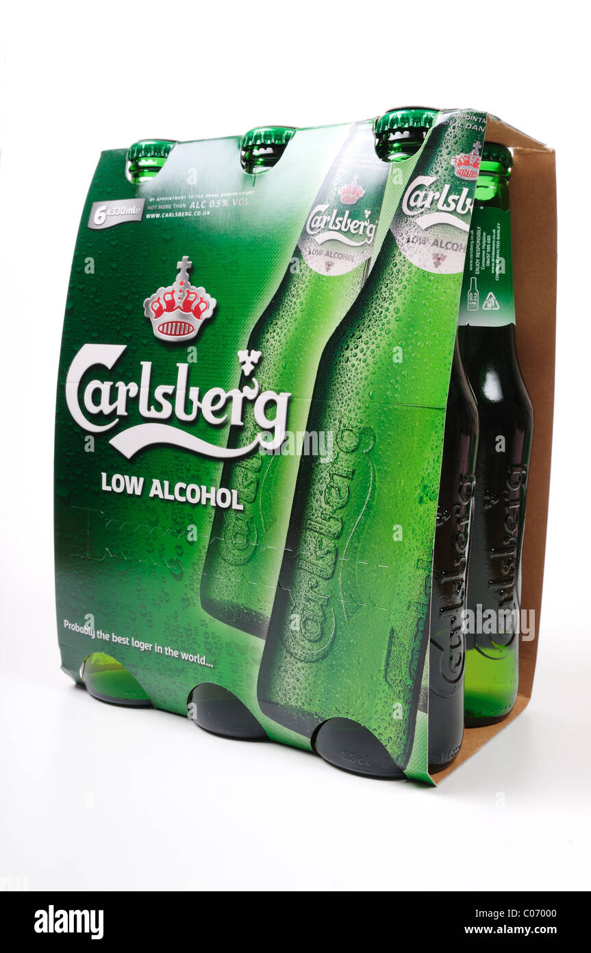 Carlsberg Low Alcohol Beer 6 pack Stock Photo - Alamy