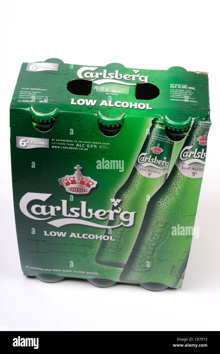 Carlsberg Low Alcohol Beer 6 pack Stock Photo - Alamy