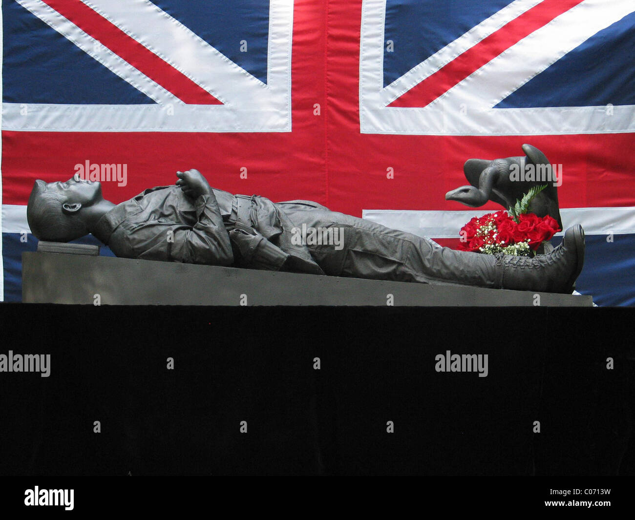 DEAD' PRINCE HARRY STATUE GOES ON DISPLAY A statue of a Prince Harry ...