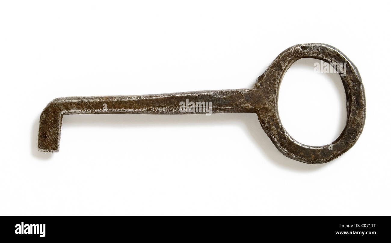 vintage false key isolated in white Stock Photo - Alamy
