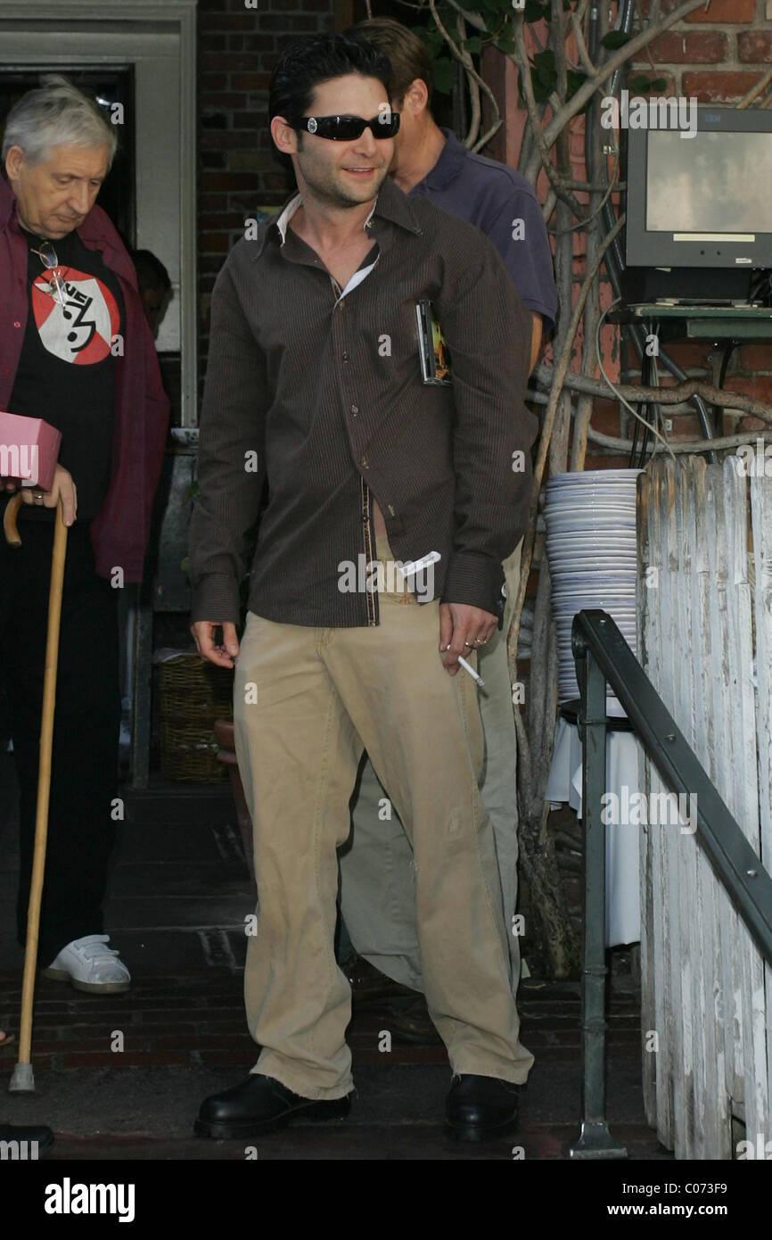 Corey Feldman arrives with friends at the Ivy for lunch Los Angeles ...
