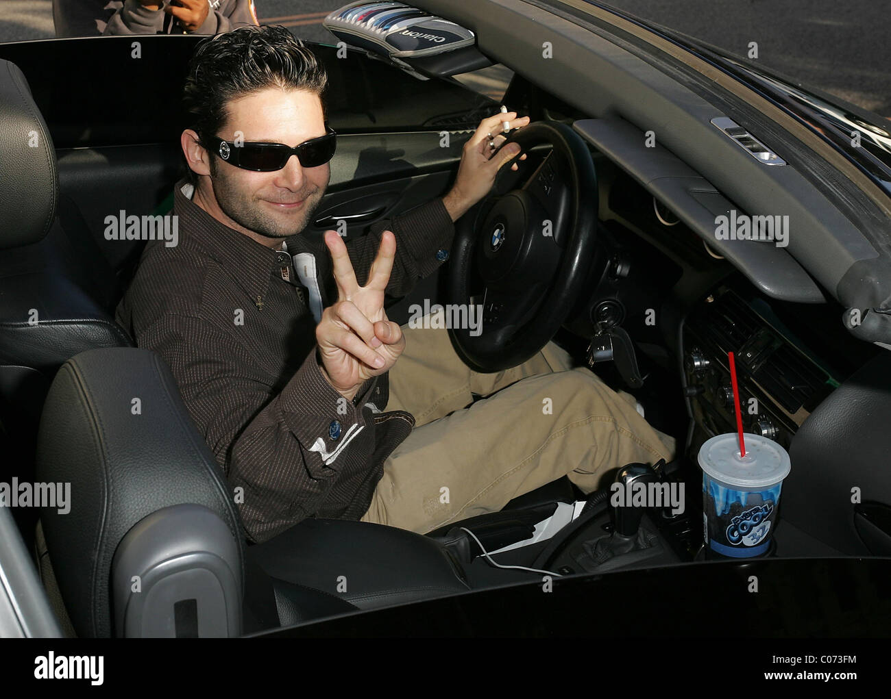Corey Feldman arrives with friends at the Ivy for lunch Los Angeles ...