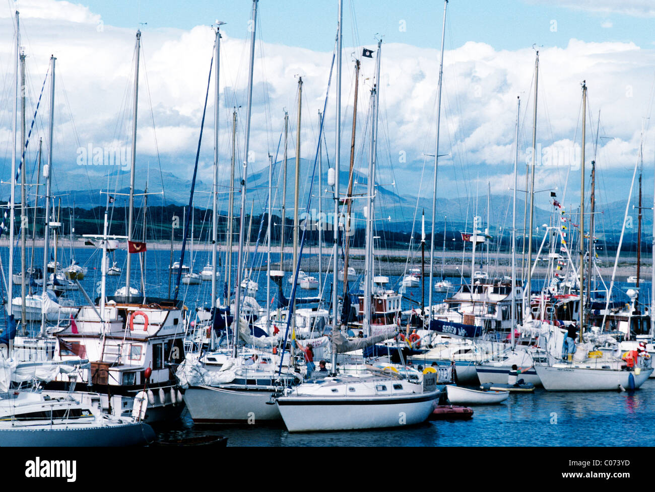 Pwllheli harbour marina Wales Welsh seaside town towns boat boats yacht ...