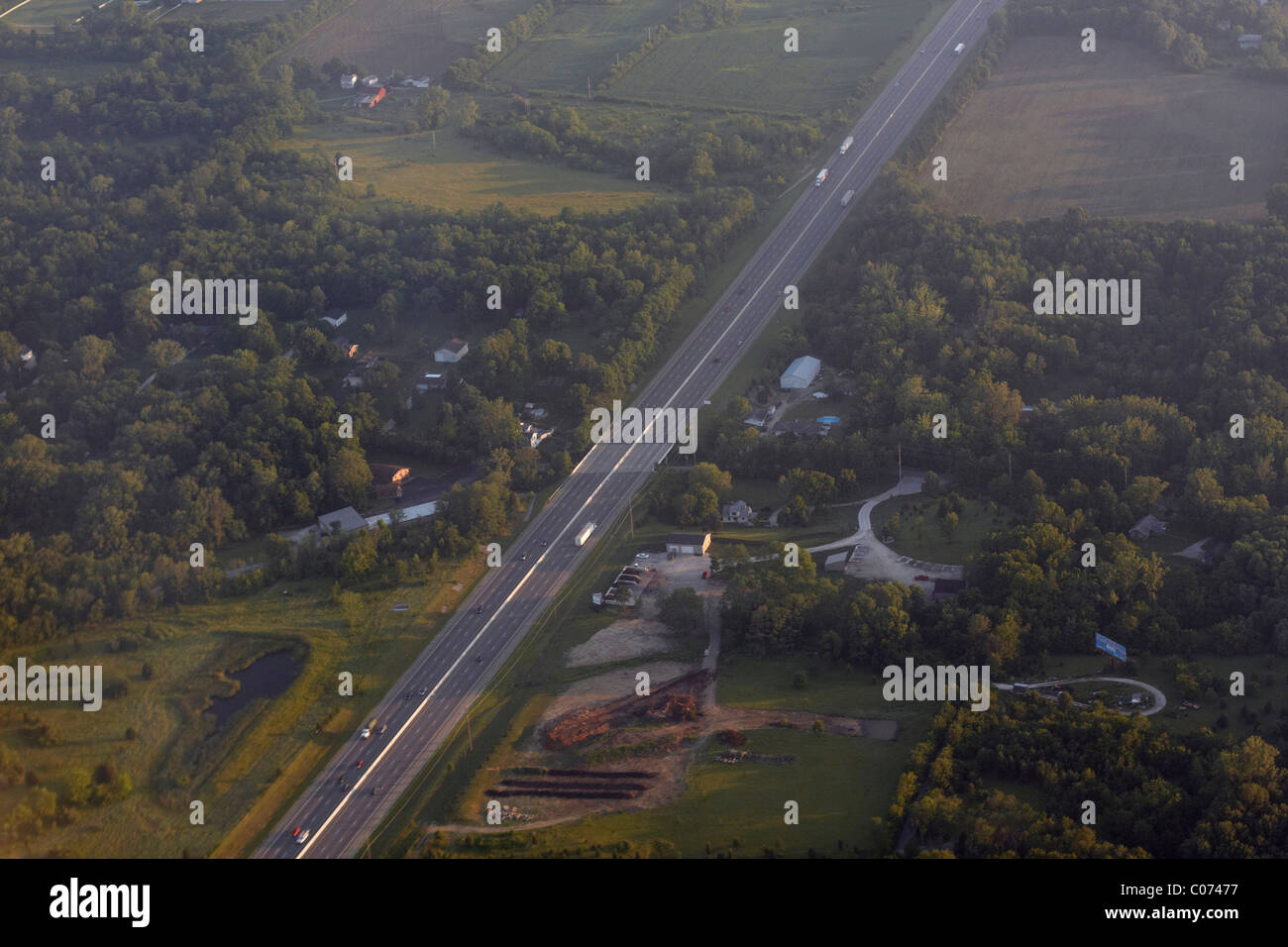 Ohio highway from the air Stock Photo - Alamy