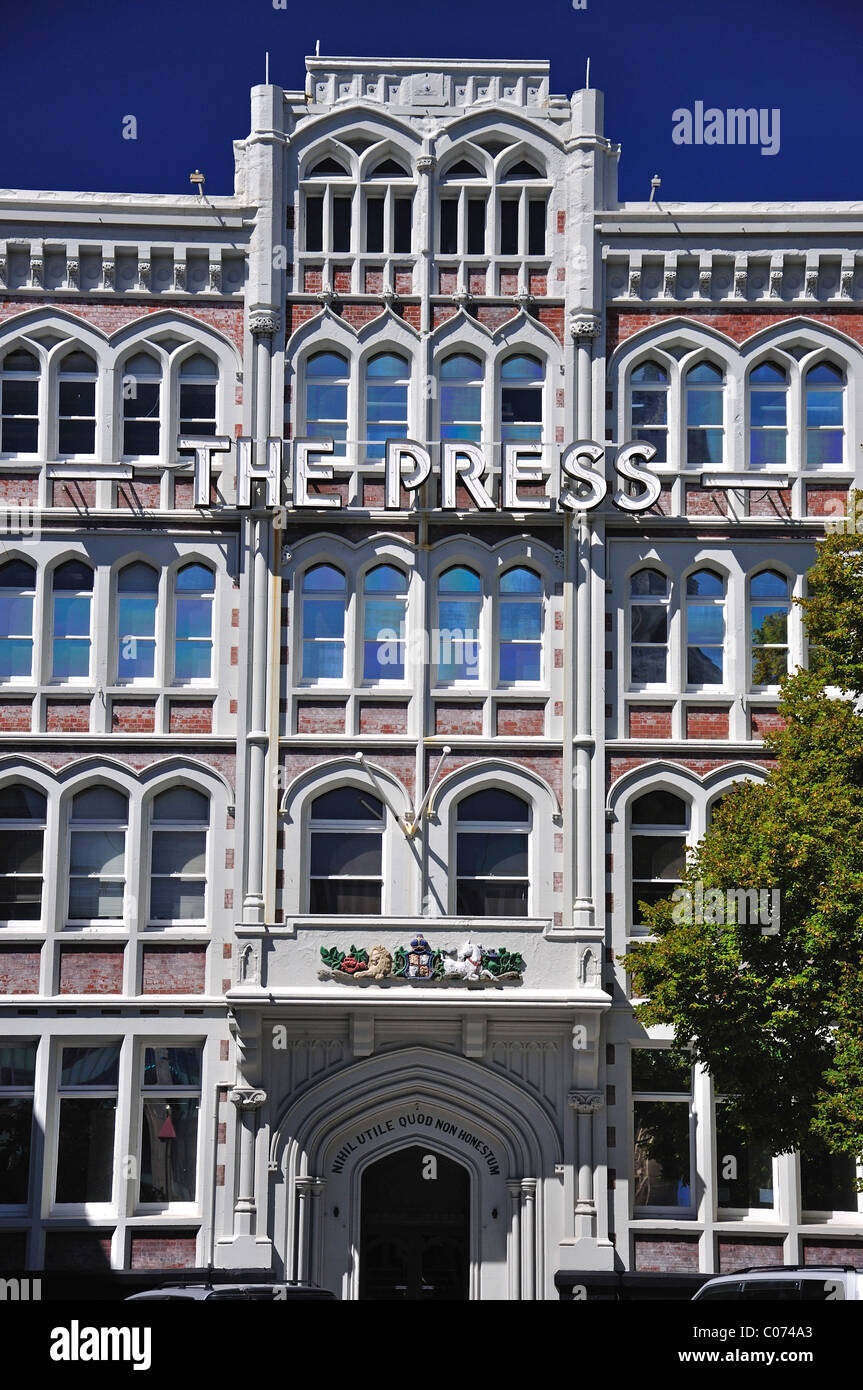 The Press Building (damaged in 2011 earthquakes), Cathedral Square ...