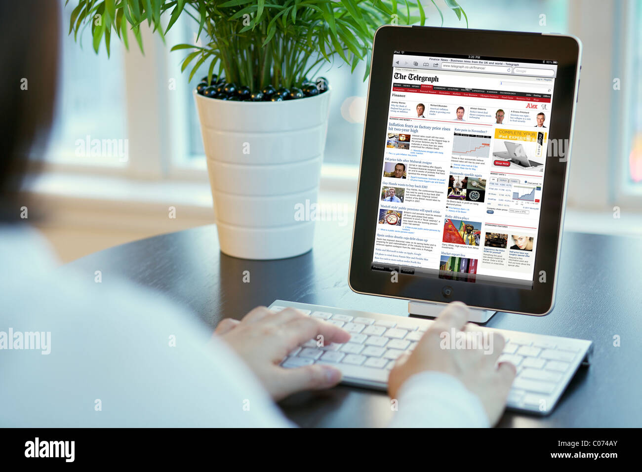 Telegraph newspaper inside hi-res stock photography and images - Alamy