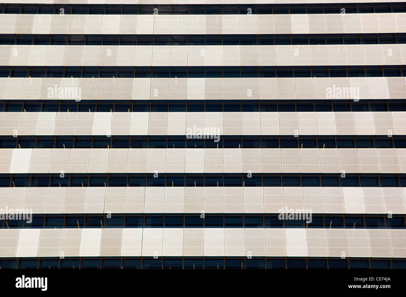 The exterior of an office building creates pattern and texture Stock ...