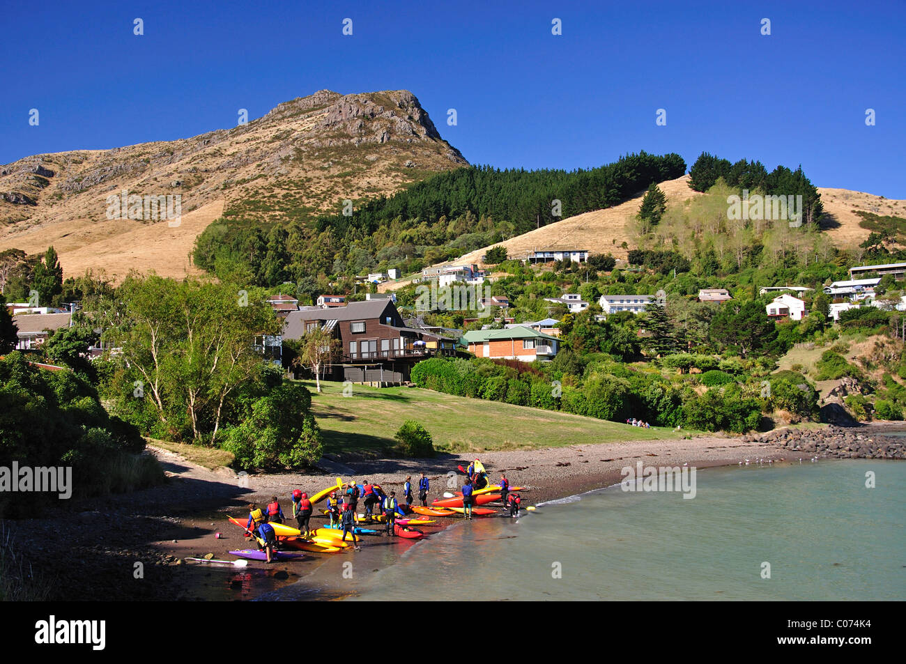 Cass Bay, Lyttelton Harbour, Bank's Peninsula, Canterbury, South Island ...