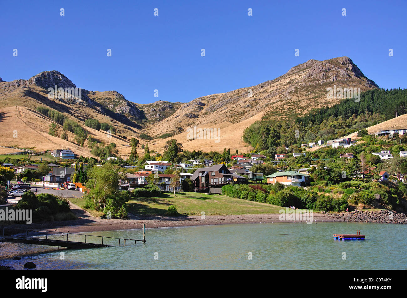 Cass Bay, Lyttelton Harbour, Bank's Peninsula, Canterbury, South Island ...