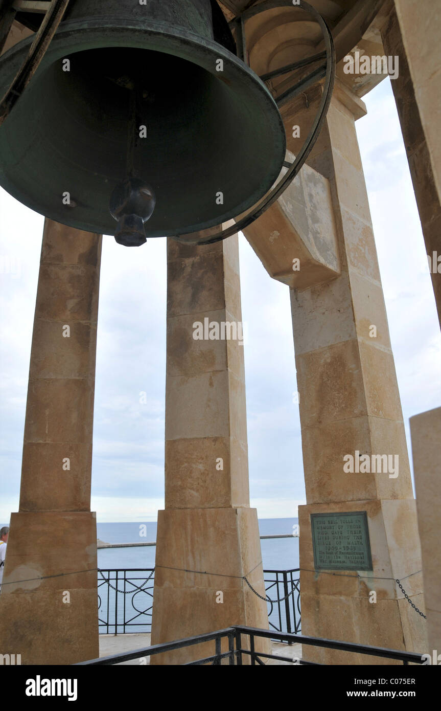 Siege Bell Tower, La Valletta, Malta. Lower Barracca Gardens St ...